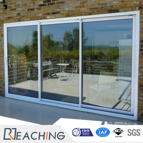 3 Panel 3 Rail Both Casing Cover High Clear Glass UPVC Sliding Door ...